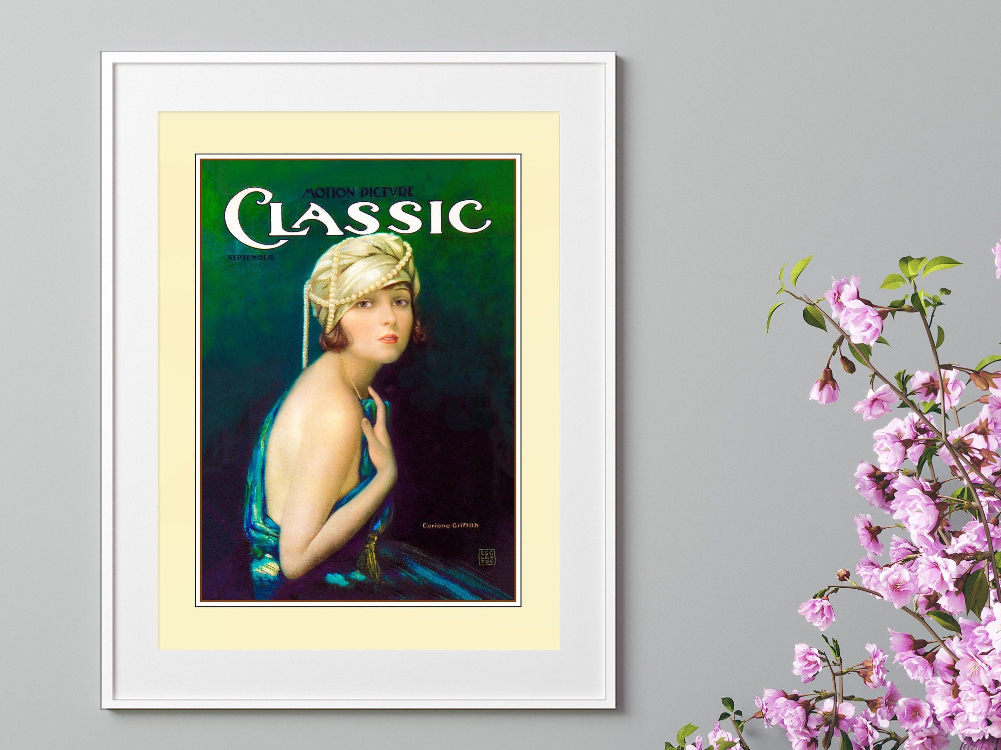 Movie Star Poster Art Deco Vintage Film Magazine Poster - Etsy