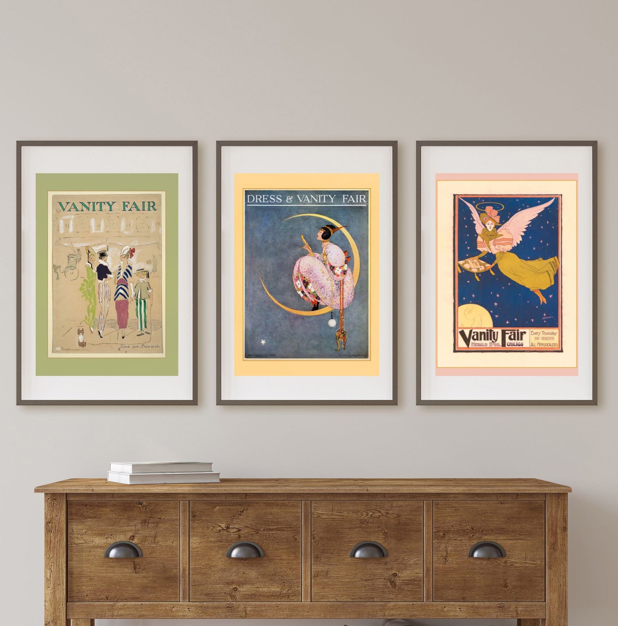 Vanity Fair Magazine Cover Print, Gallery Wall Set of 3 Prints Vintage ...