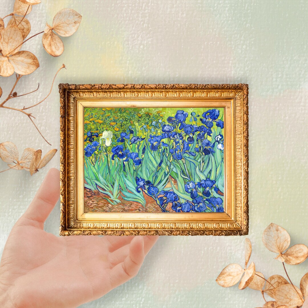 Mini Art,irises, 1889 Vincent Van Gogh Painting, Miniature Painting ...