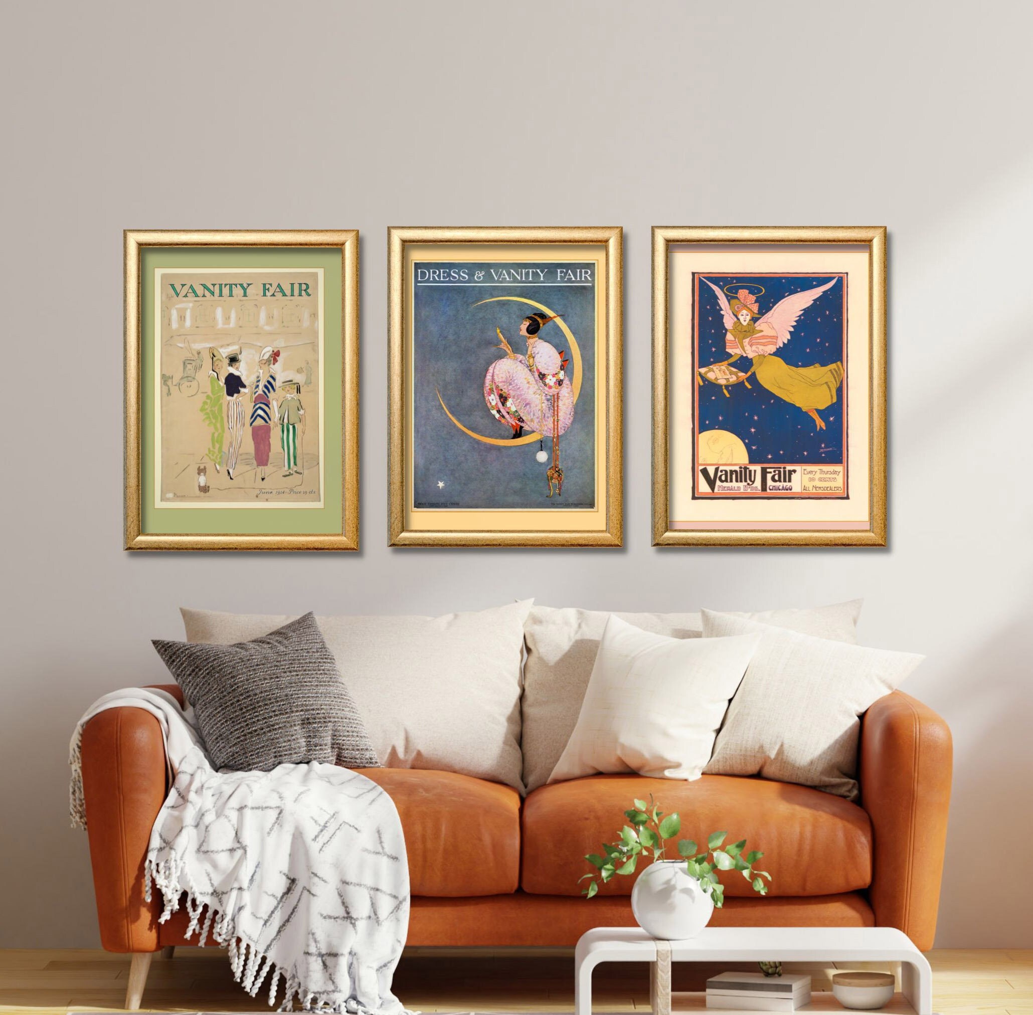 Vanity Fair Magazine Cover Print, Gallery Wall Set of 3 Prints Vintage ...
