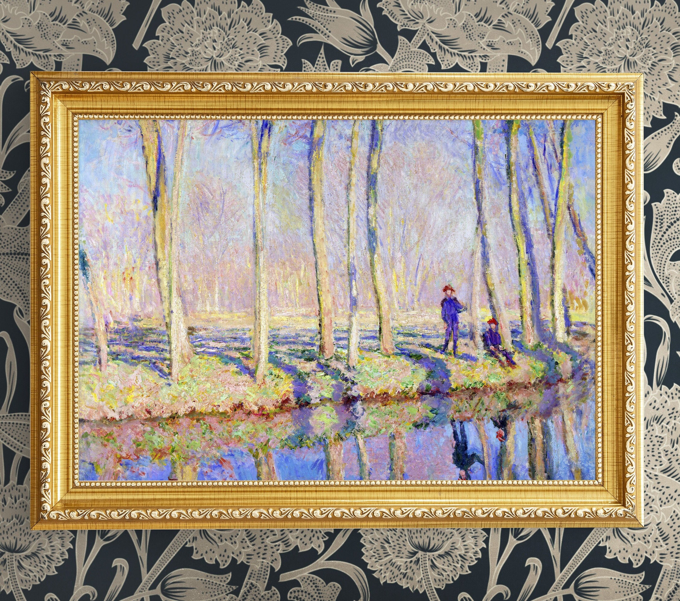 Monet Riverbank Landscape French Landscape Painting Monet - Etsy