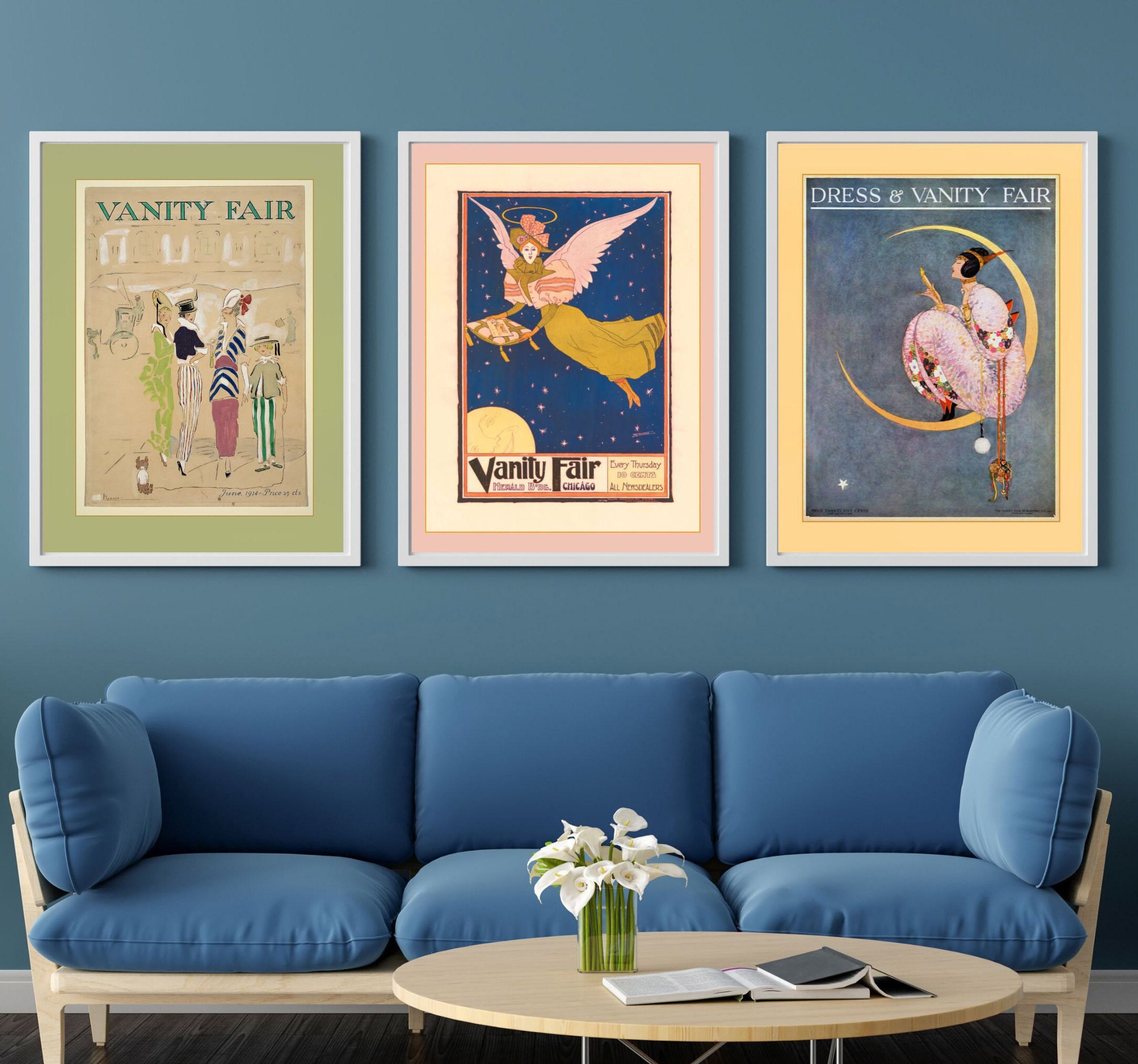 Vanity Fair Magazine Cover Print, Gallery Wall Set of 3 Prints Vintage ...