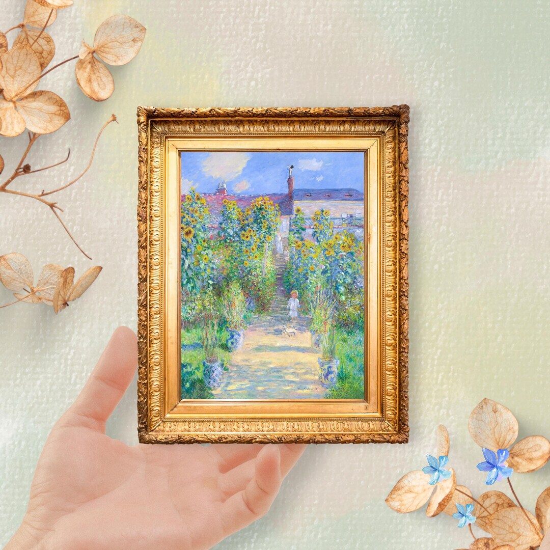 Monet's Garden at Vetheuil Miniature Art Print: French Miniature ...