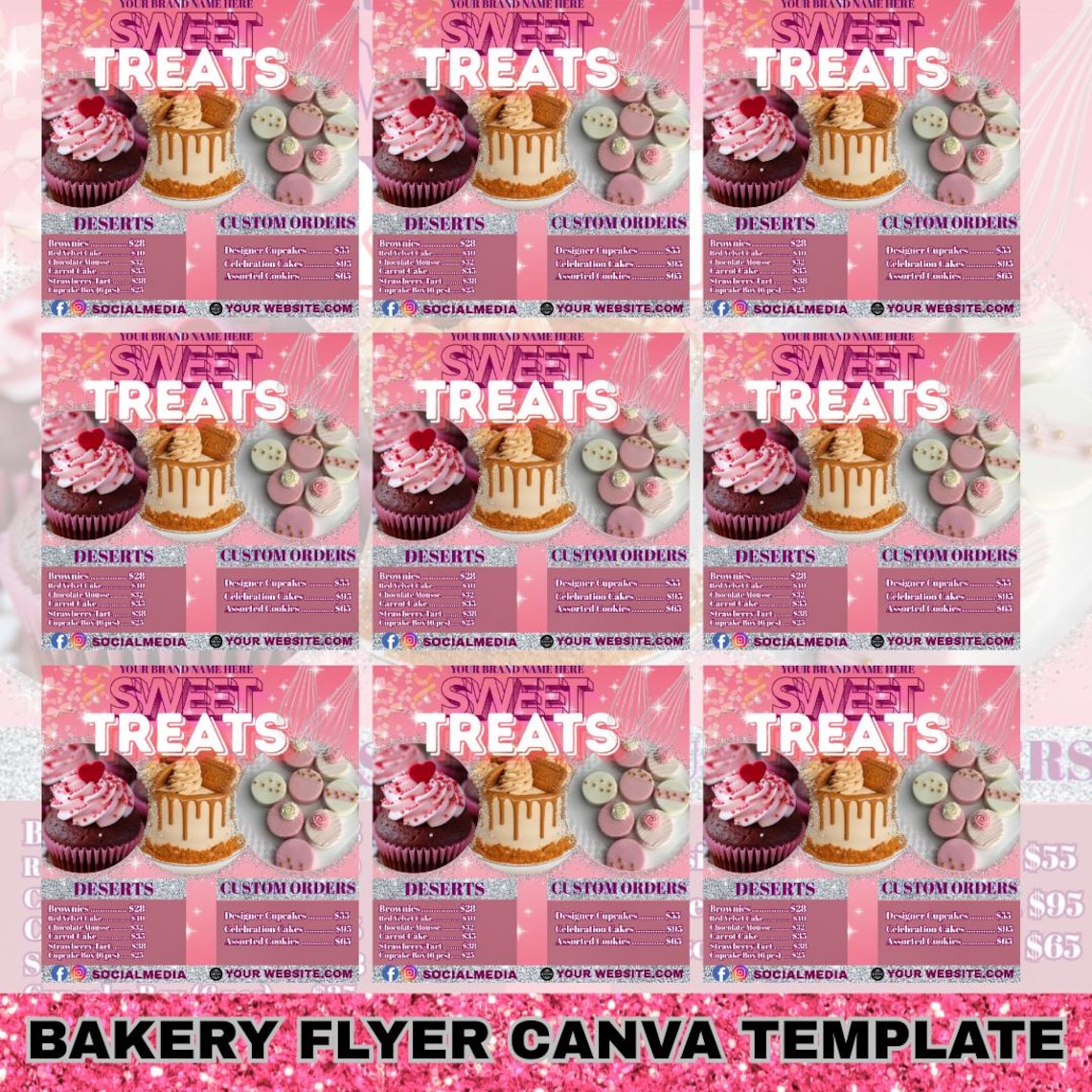 Editable Bakery Flyer | Sweet Treats Flyer Template | Baking Business ...