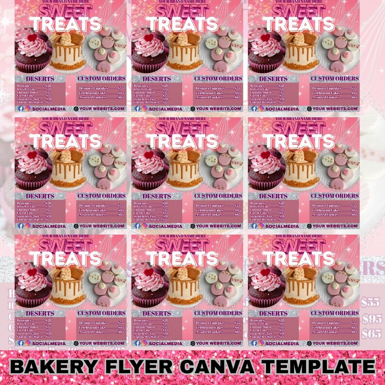 Editable Bakery Flyer | Sweet Treats Flyer Template | Baking Business ...