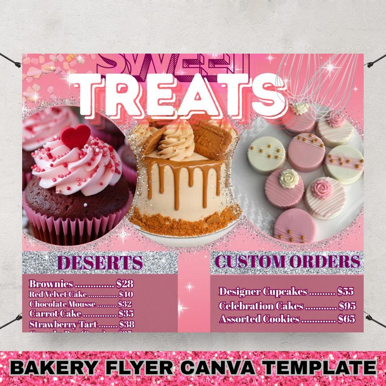 Editable Bakery Flyer | Sweet Treats Flyer Template | Baking Business ...