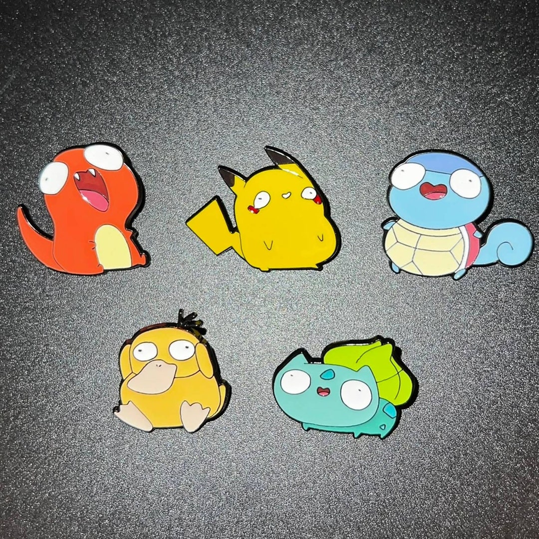 Funny Pokemon Pin Lot 5 Total Pokemon Enamel Pin Unique and Collectible ...
