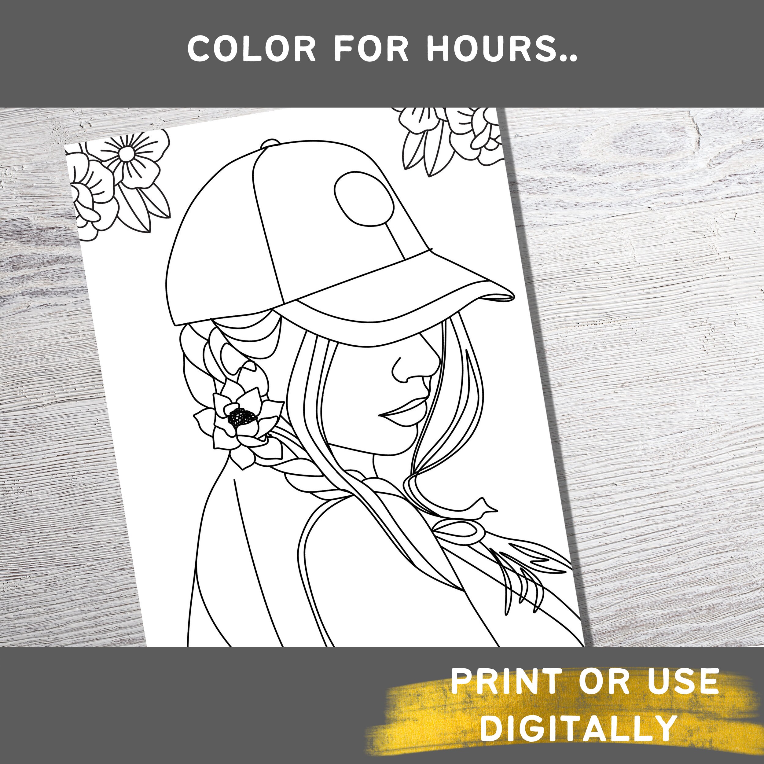 Beautiful Women Coloring Pages, Womens Coloring Book, Relaxation ...