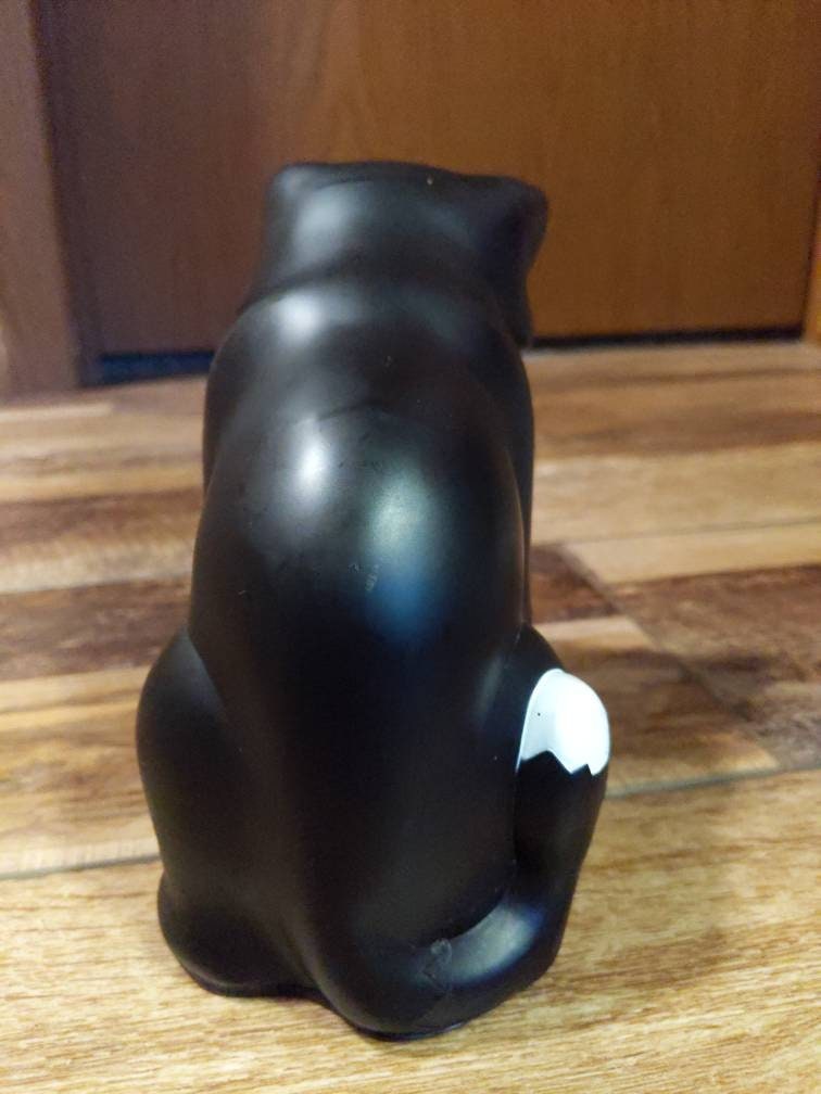 Plastic Black and White Tuxedo Cat Figurine - Etsy