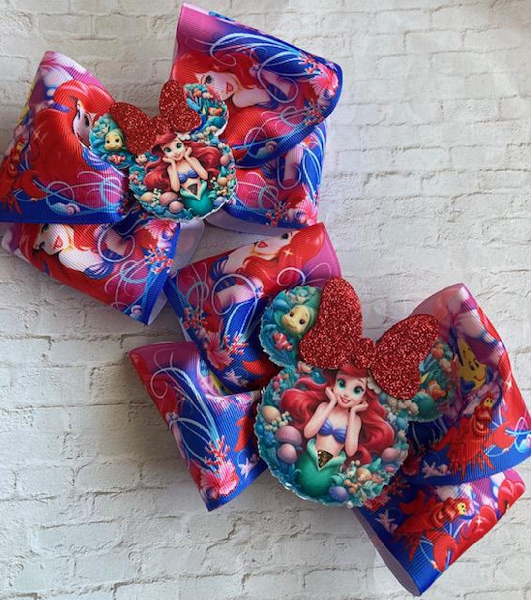 Ariel Inspired Shaker Hair Bows - Etsy