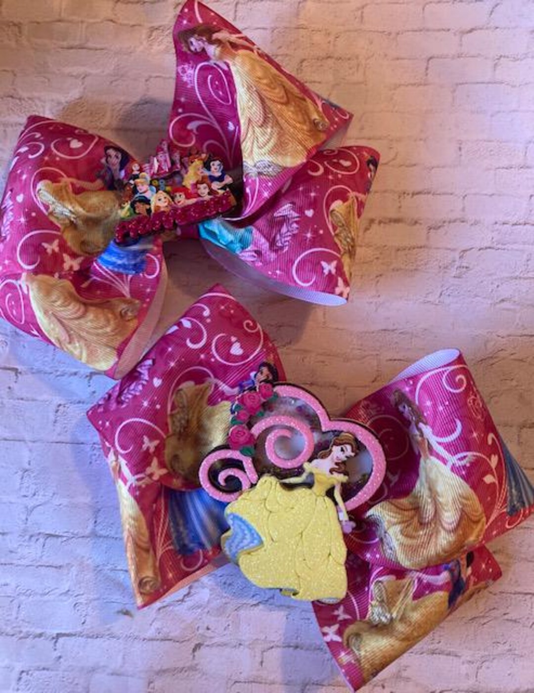 Princess Shaker Hair Bows, Princess Hair Bows, Shaker Hair Bows - Etsy