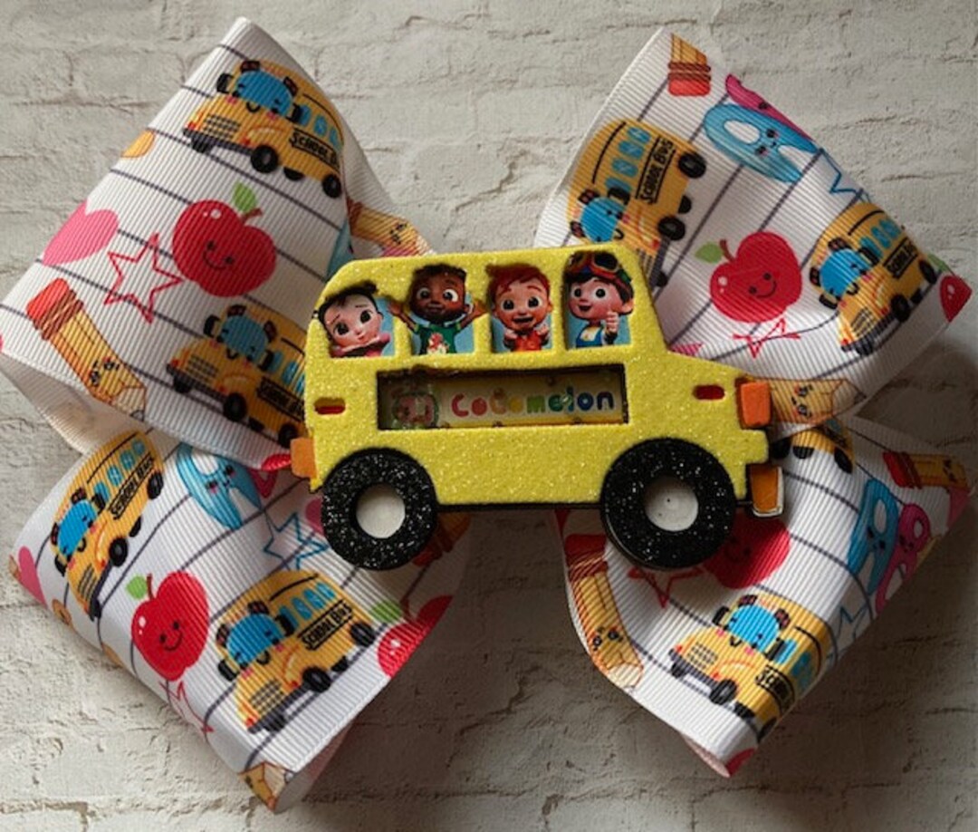 School Bus Shaker Hair Bow - Etsy