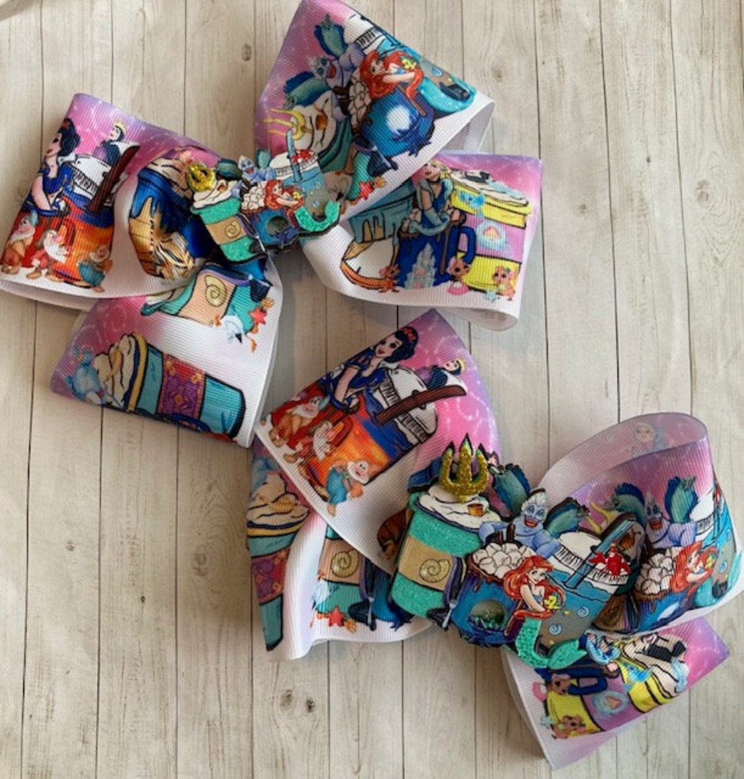 Little Mermaid Inspired Shaker Hair Bows - Etsy