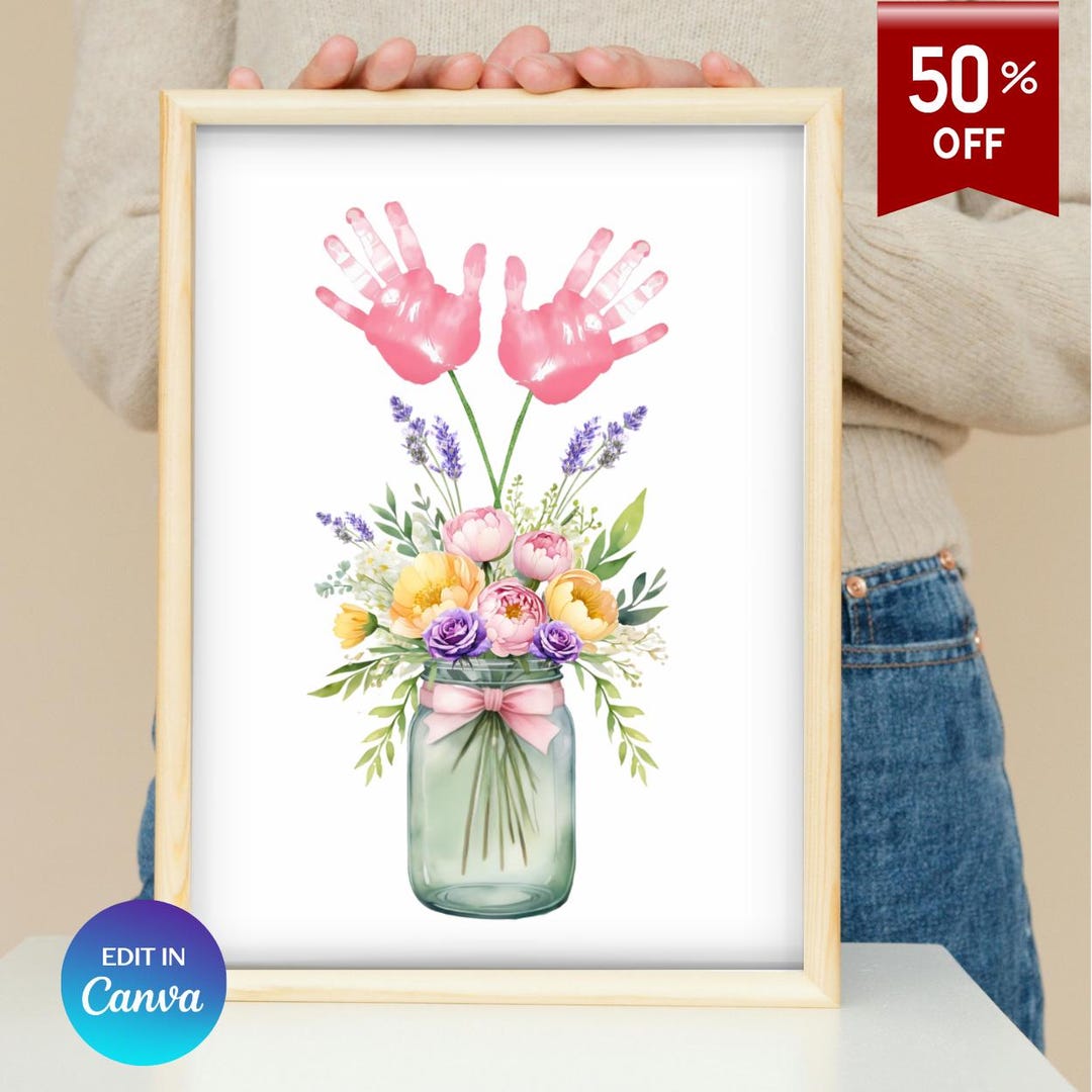 Mothers Day Handprint Art,gift for Mom Handprint,diy Mothers Day ...