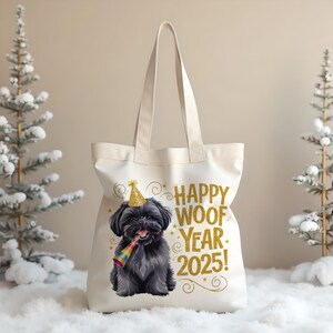 Cute Dog New Year PNG Happy Woof Year 2025 Happy New Year Dog PNG New ...