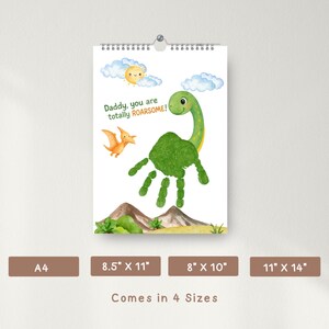 Fathers Day Printable,dino Prints,dino Handprint,dino Gifts,dino Craft ...