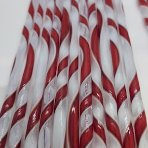 NEW! Red Ribbon Twisted Cane 96 Coe - Etsy