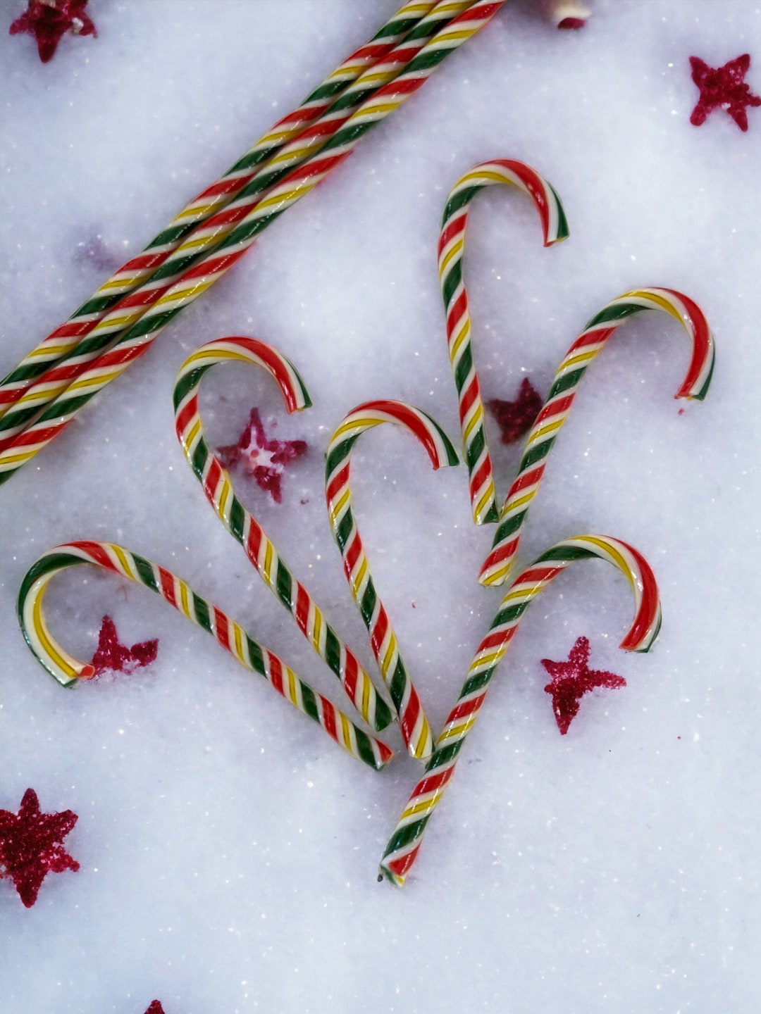 Tiny 2 Inch " Holiday Cheer" Candy Canes!! 96 COE - Etsy