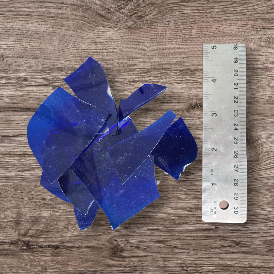 Transparent Cobalt Blue Confetti 96 COE - Etsy