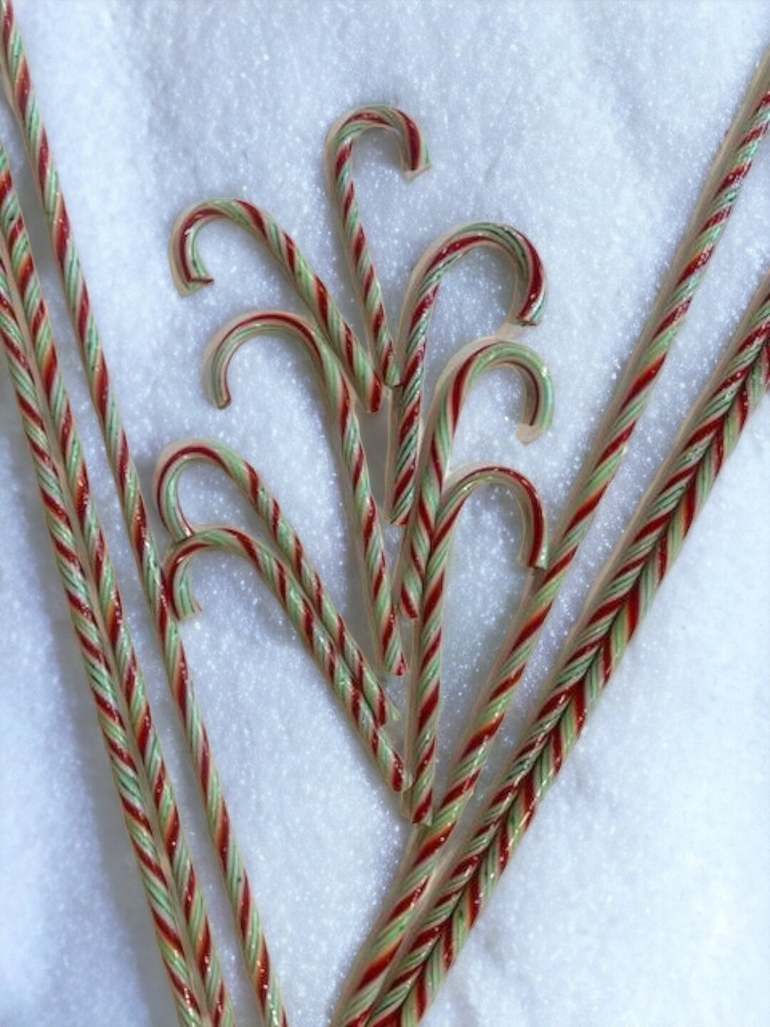 Tiny 2 Inch" Holiday Sparkle" Candy Canes!! 96 COE - Etsy