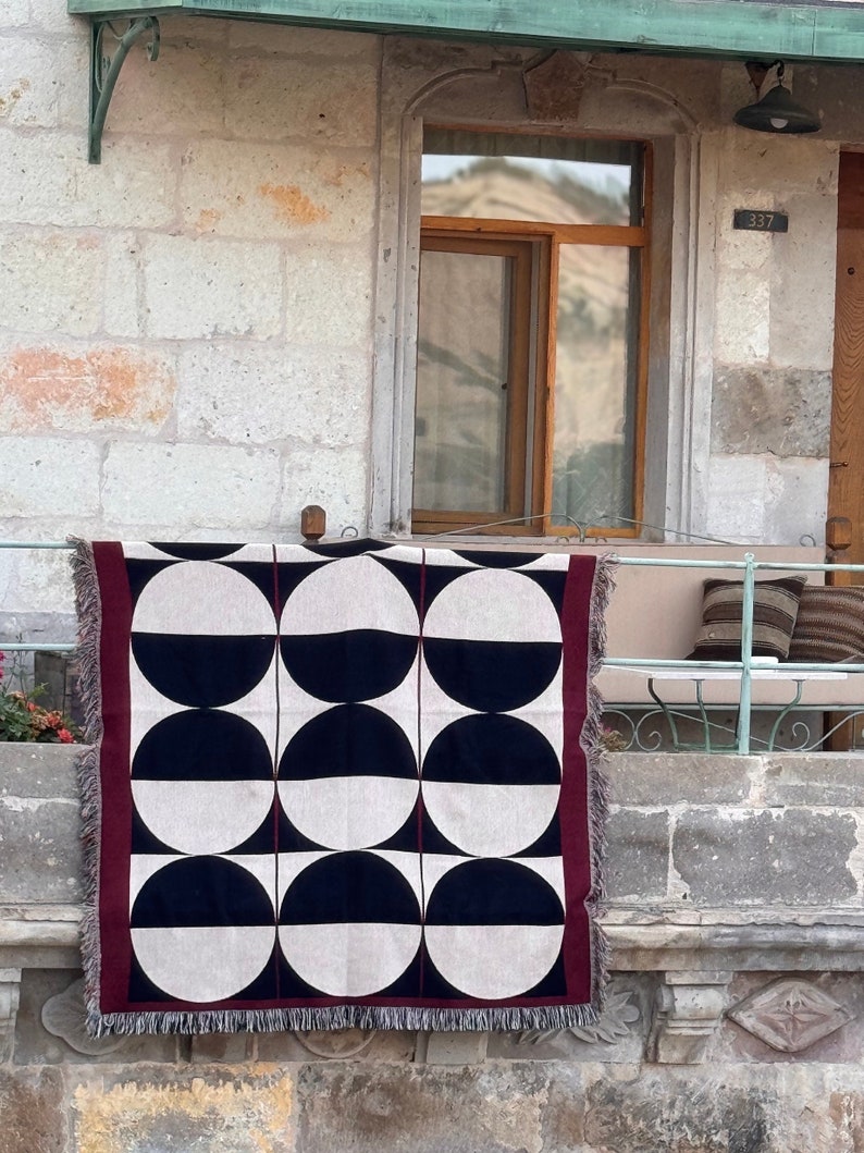 Geometric Color Block Midcentury Modern Minimalist 50x60 Housewarming ...