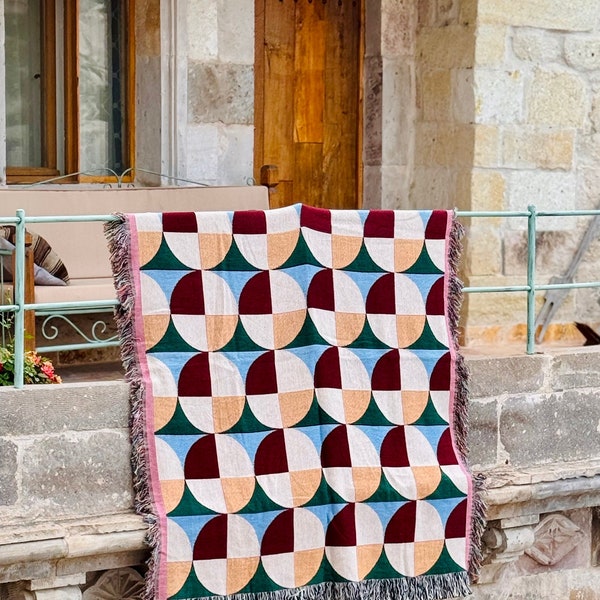 Geometric Blanket - Etsy
