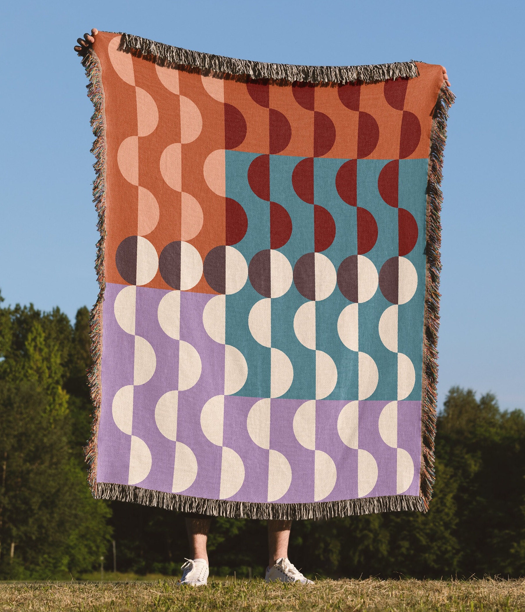 Midcentury Modern Color Block Geometric Abstract Maximalist ...