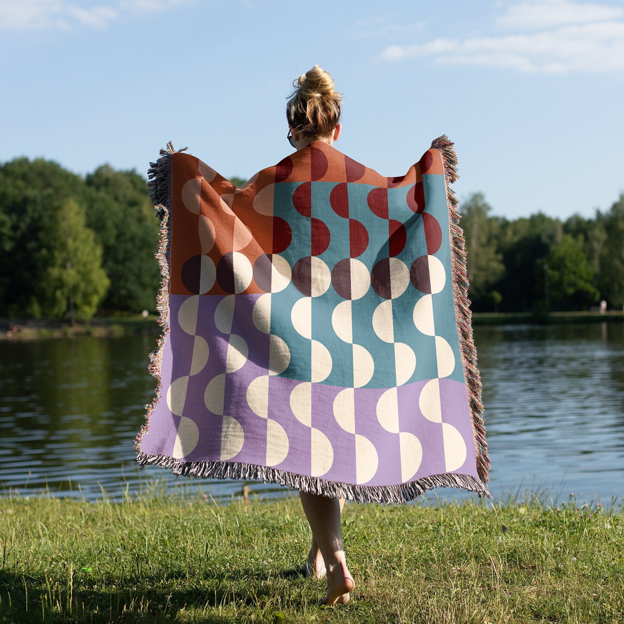 Midcentury Modern Color Block Geometric Abstract Maximalist ...
