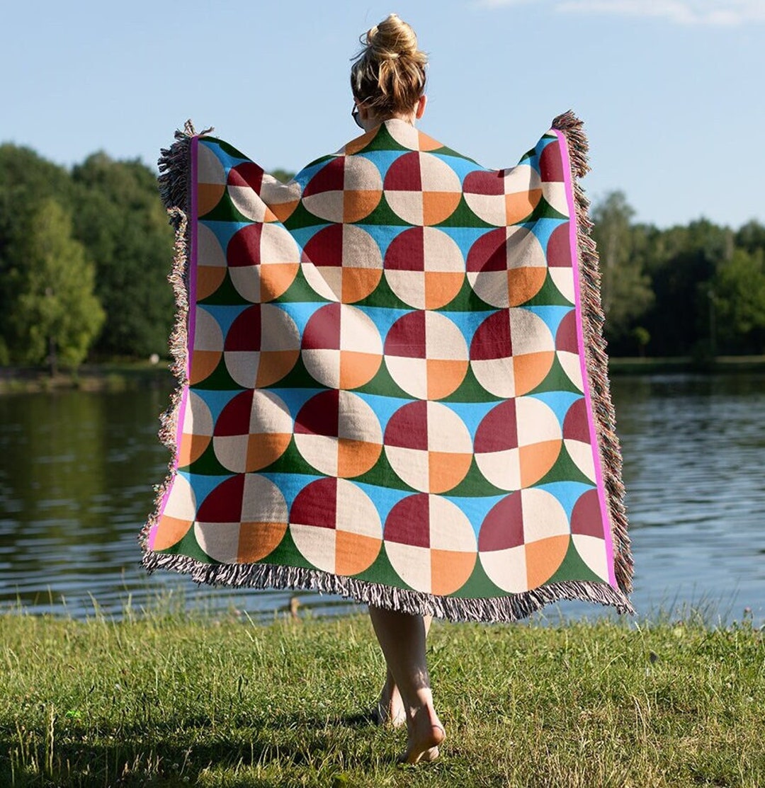 Midcentury Modern Color Block Geometric Abstract Maximalist ...