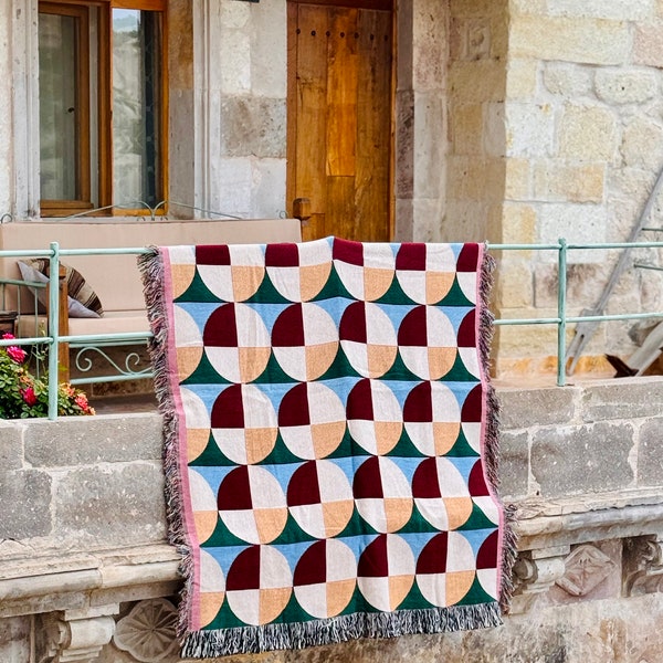 Geometric Blanket - Etsy