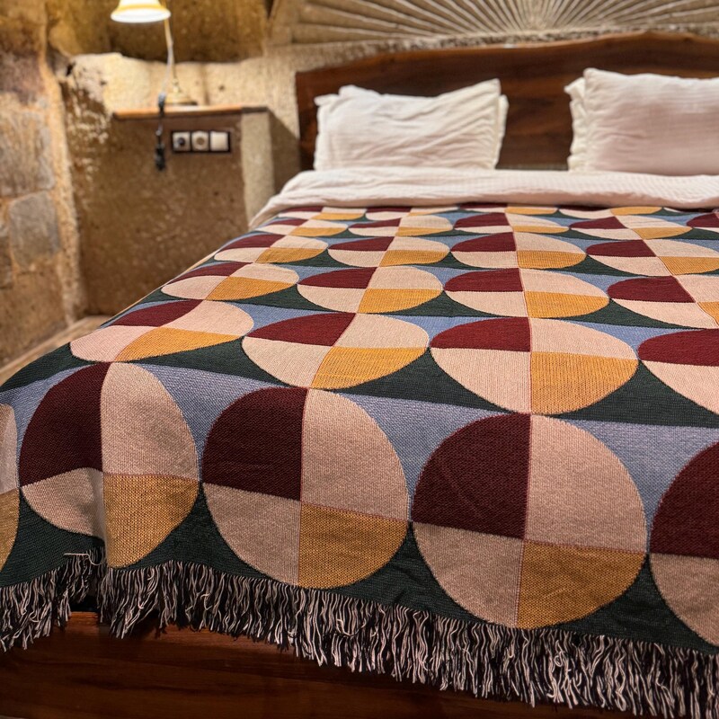 Geometric Blanket - Etsy