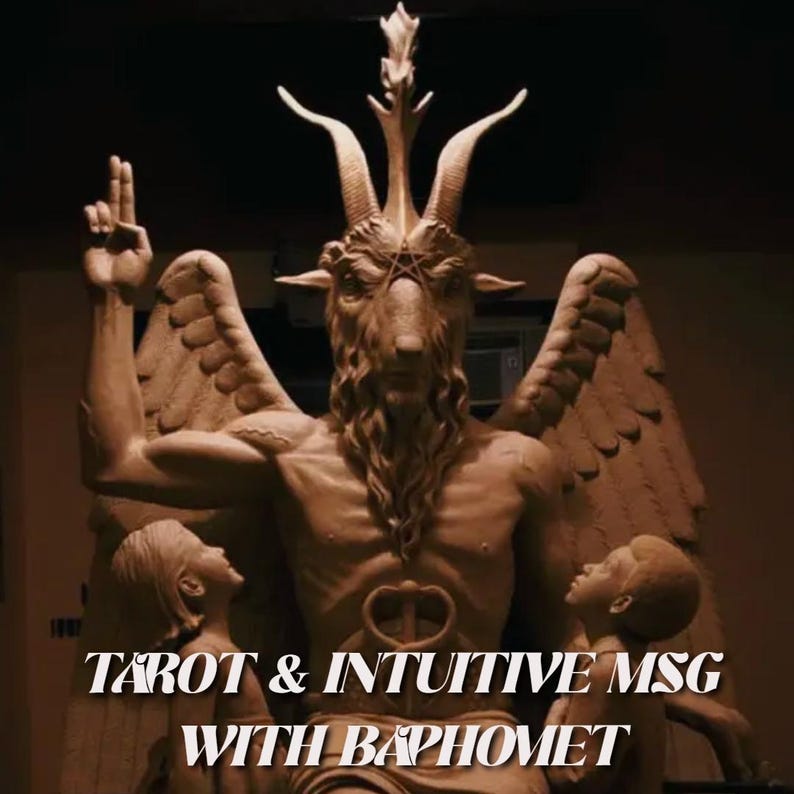 Tarot & Intuitive Message With Baphomet - Etsy