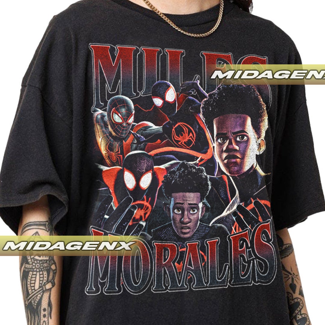 Limited Miles Morales Spiderman Across the Spider-verse Vintage T-shirt ...