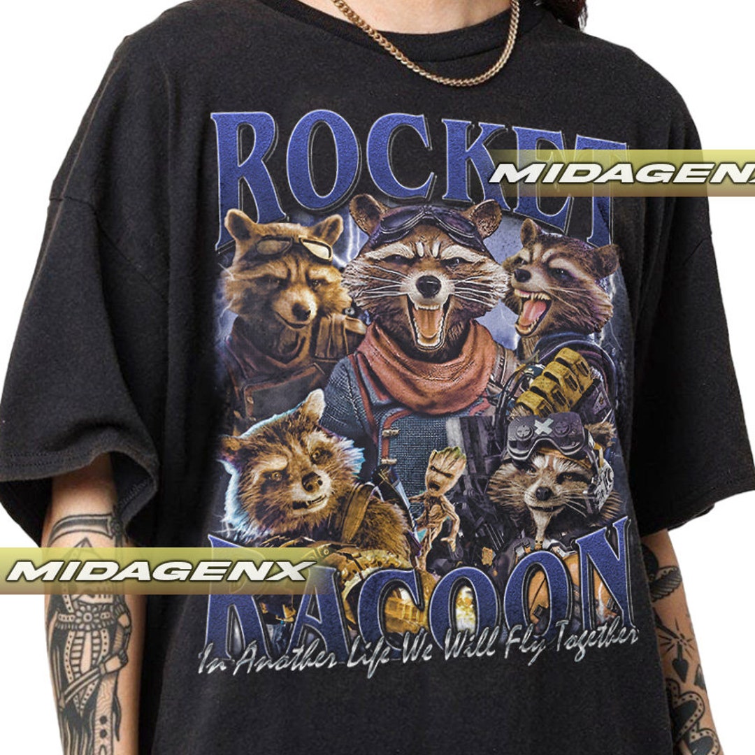 Limited Rocket Racoon Guardian of the Galaxy Vintage T-shirt, Gift for ...