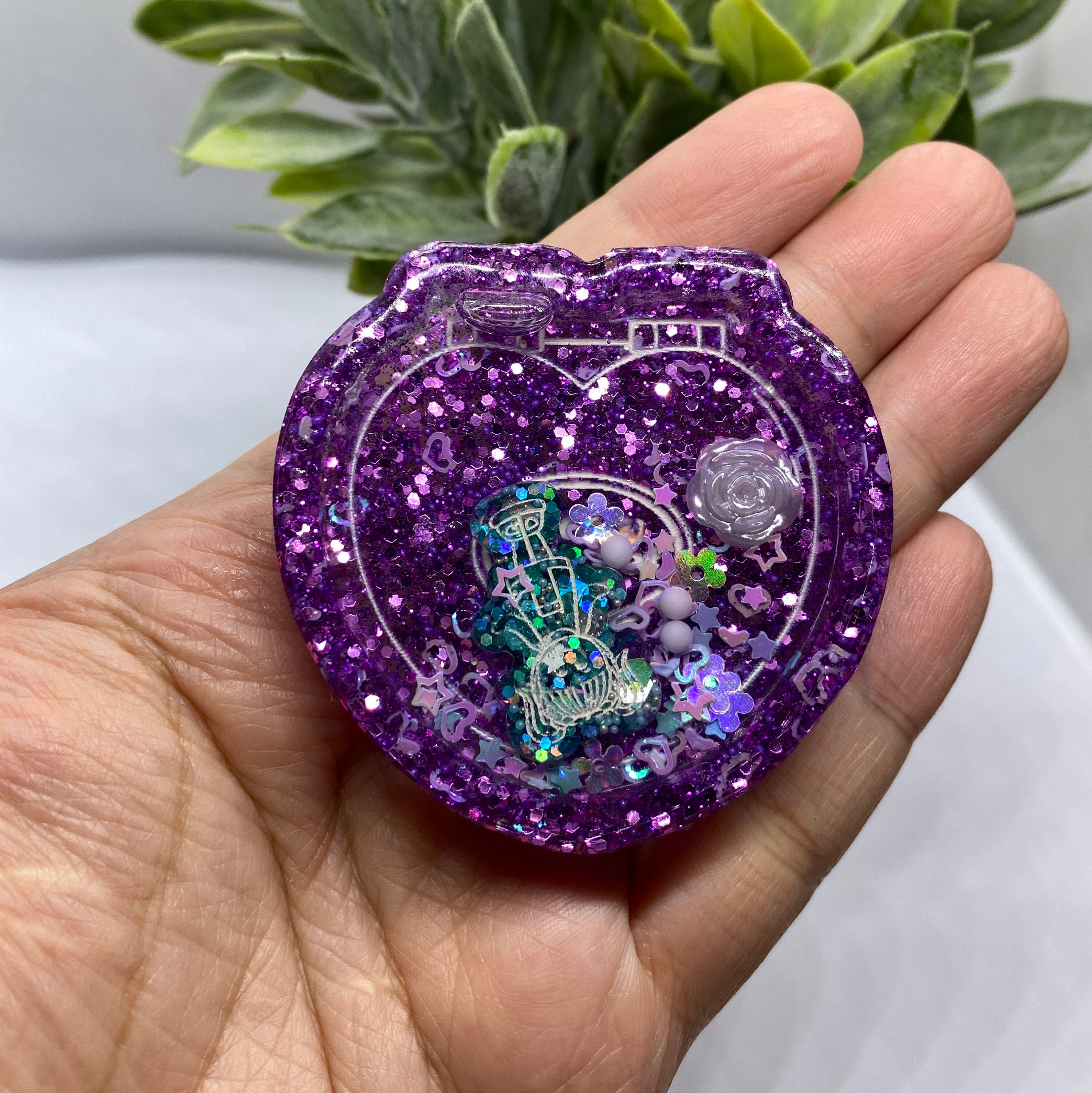 Phone Grip, Polly Pocket Resin Shaker, Polly Pocket, Resin Charm, Resin ...