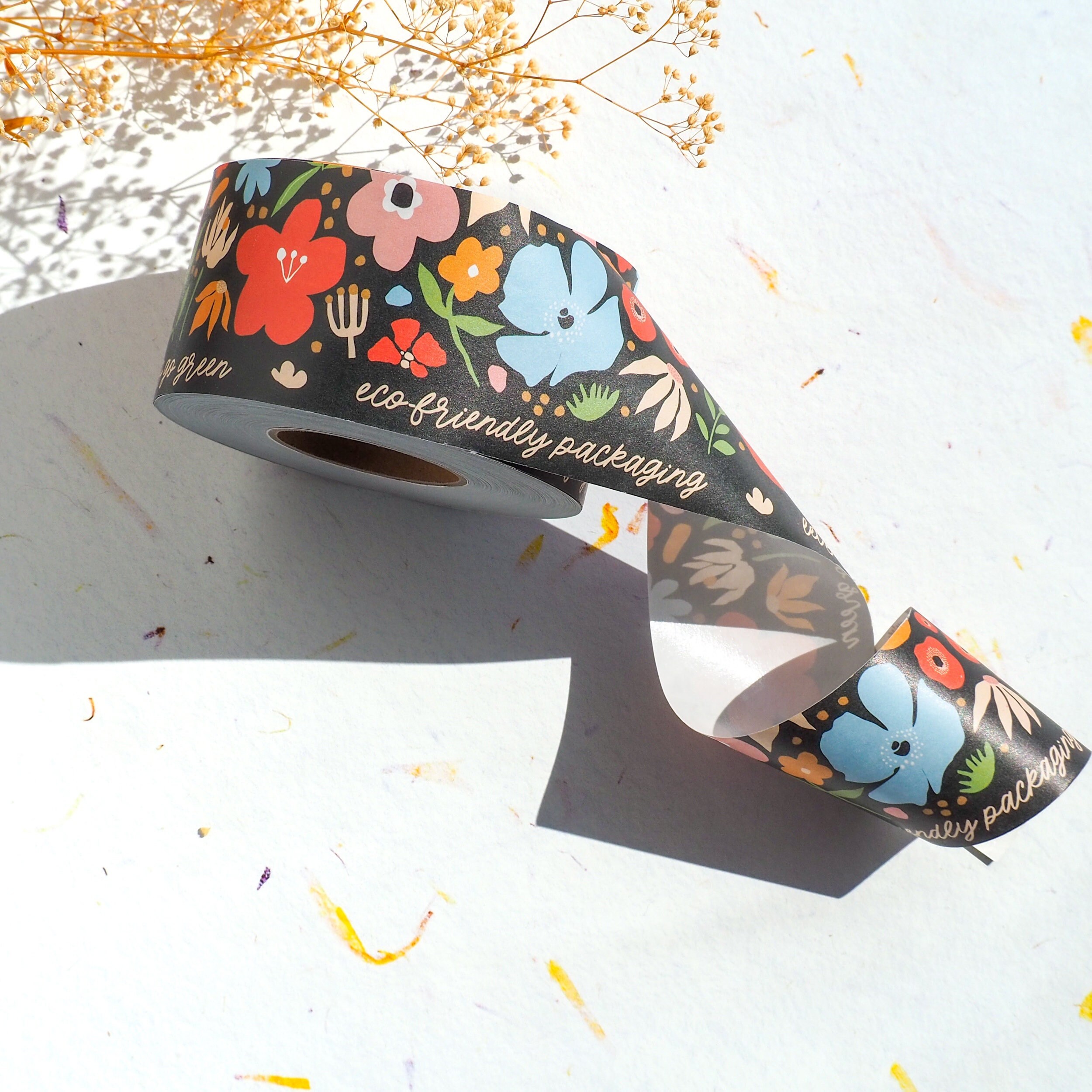Floral Packing Tape Cute Water Activated Eco-friendly - Etsy