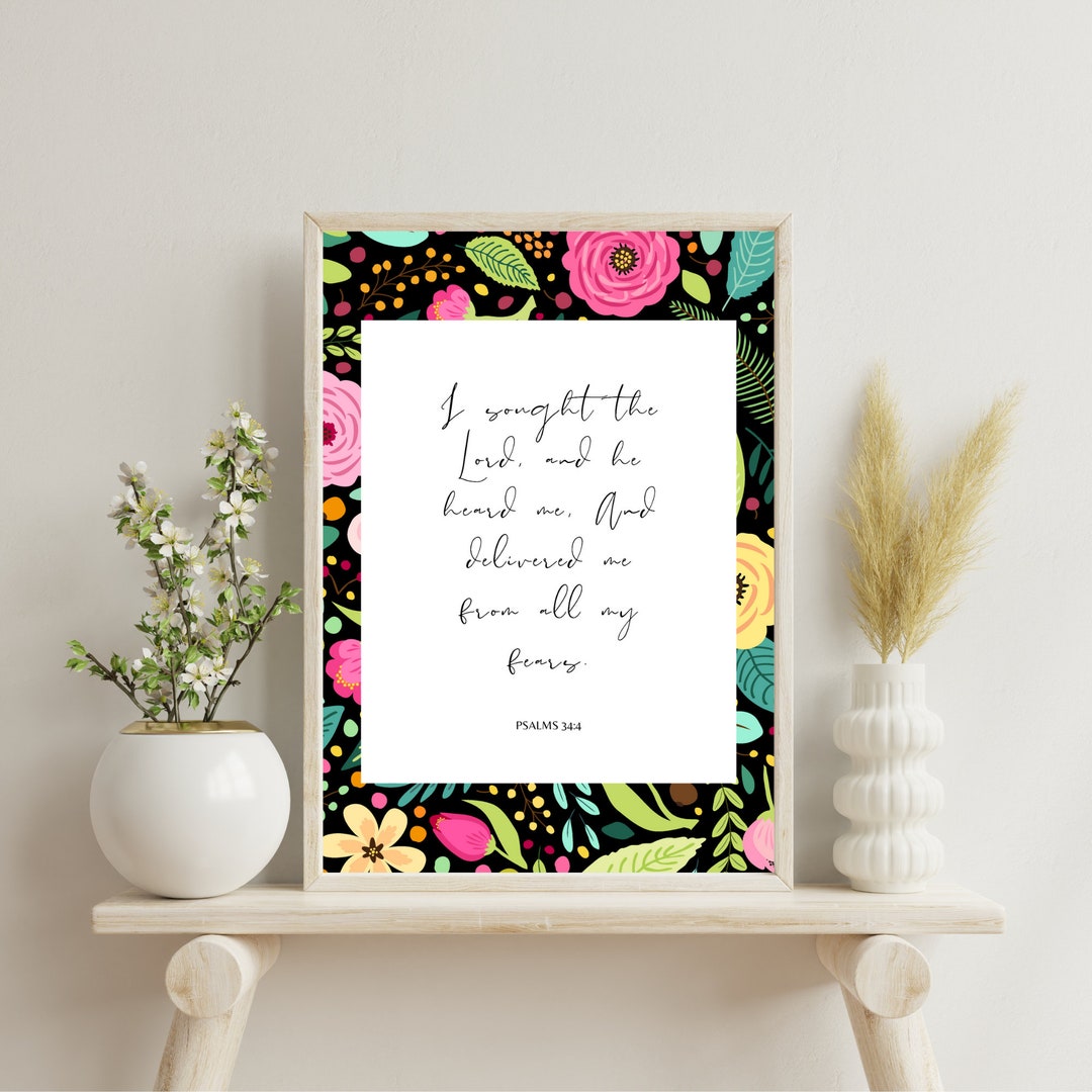Bible Verse Wall Art Prints: Bible Verse Wall Art Prints, I Sought the ...