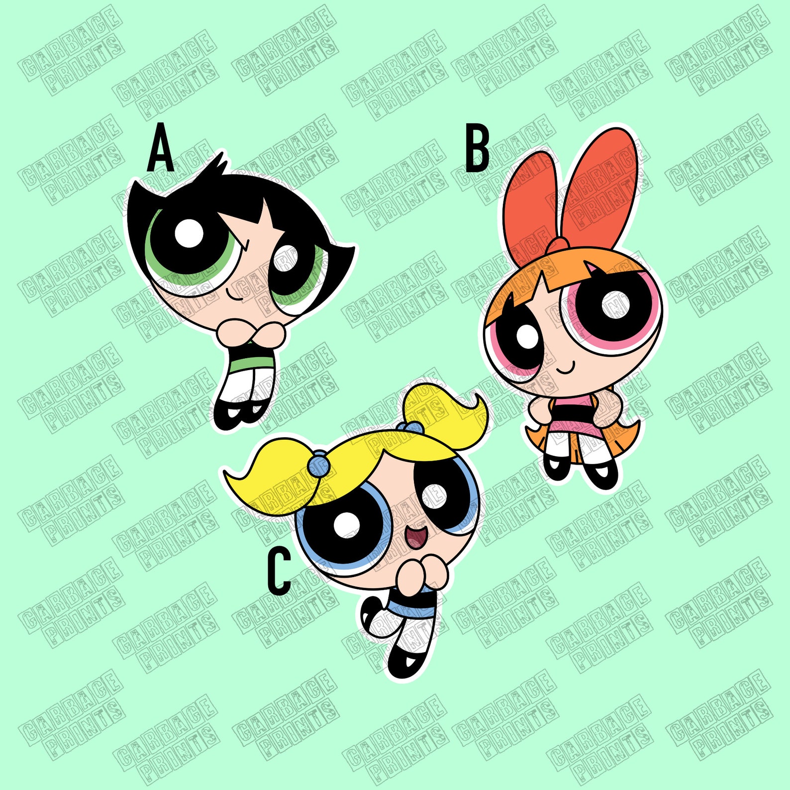 Powerpuff Girls Stickers - Etsy