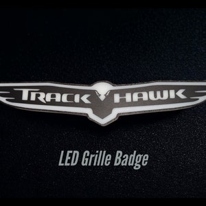 Custom Track Hawk LED Grille Badge, Any Vehicle Custom Led Grill Badge ...