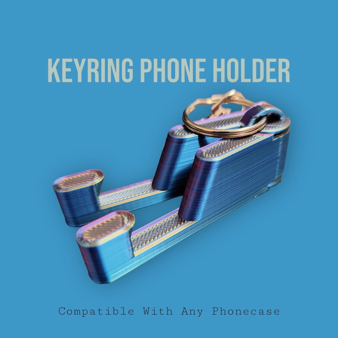 Keyring Phone Holder, Smallest 3D Printed Phone Holder, Phone Holder ...