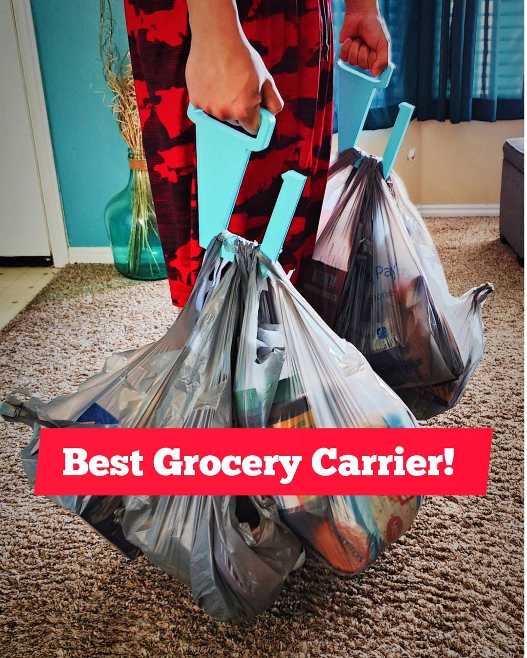 Durable PLA+ Grocery Bag Carrier Handle – Multi-bag Helper Tool - Etsy