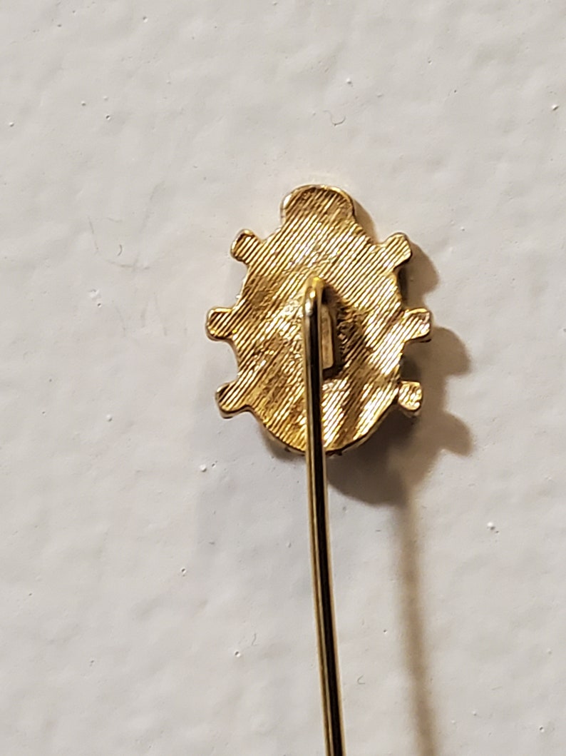 Gold Tone Ladybug Beetle Hat Stick Pin - Etsy