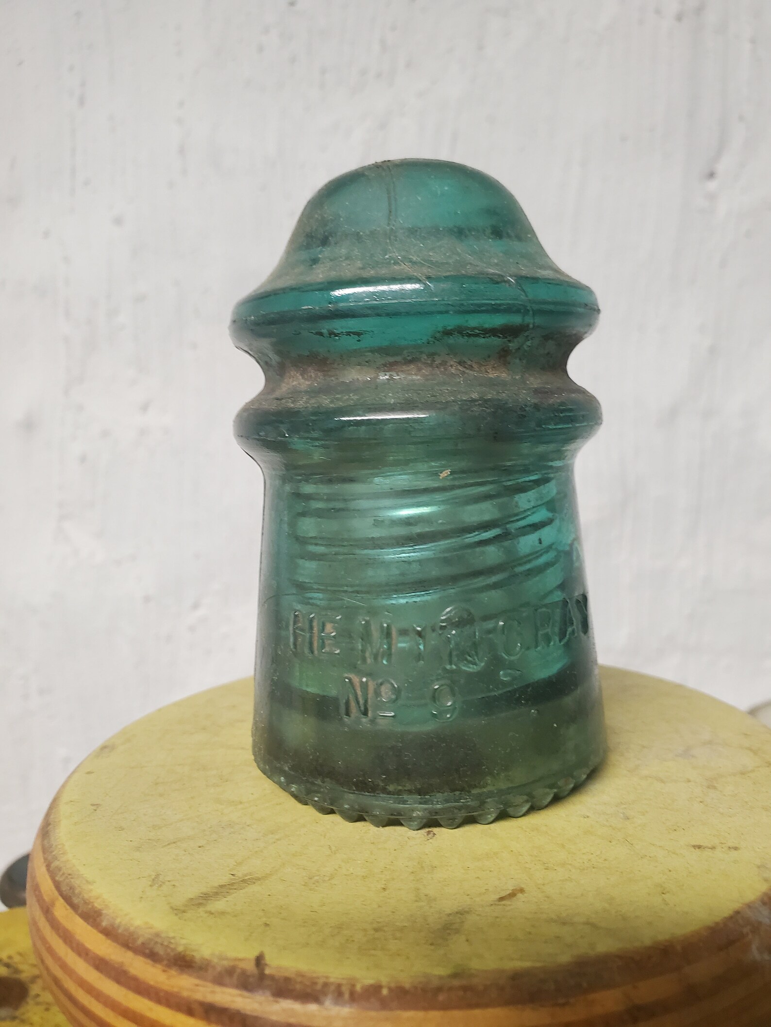 Vintage Blue Glass Hemingray No. 9 Insulator With a Patent Date of May ...