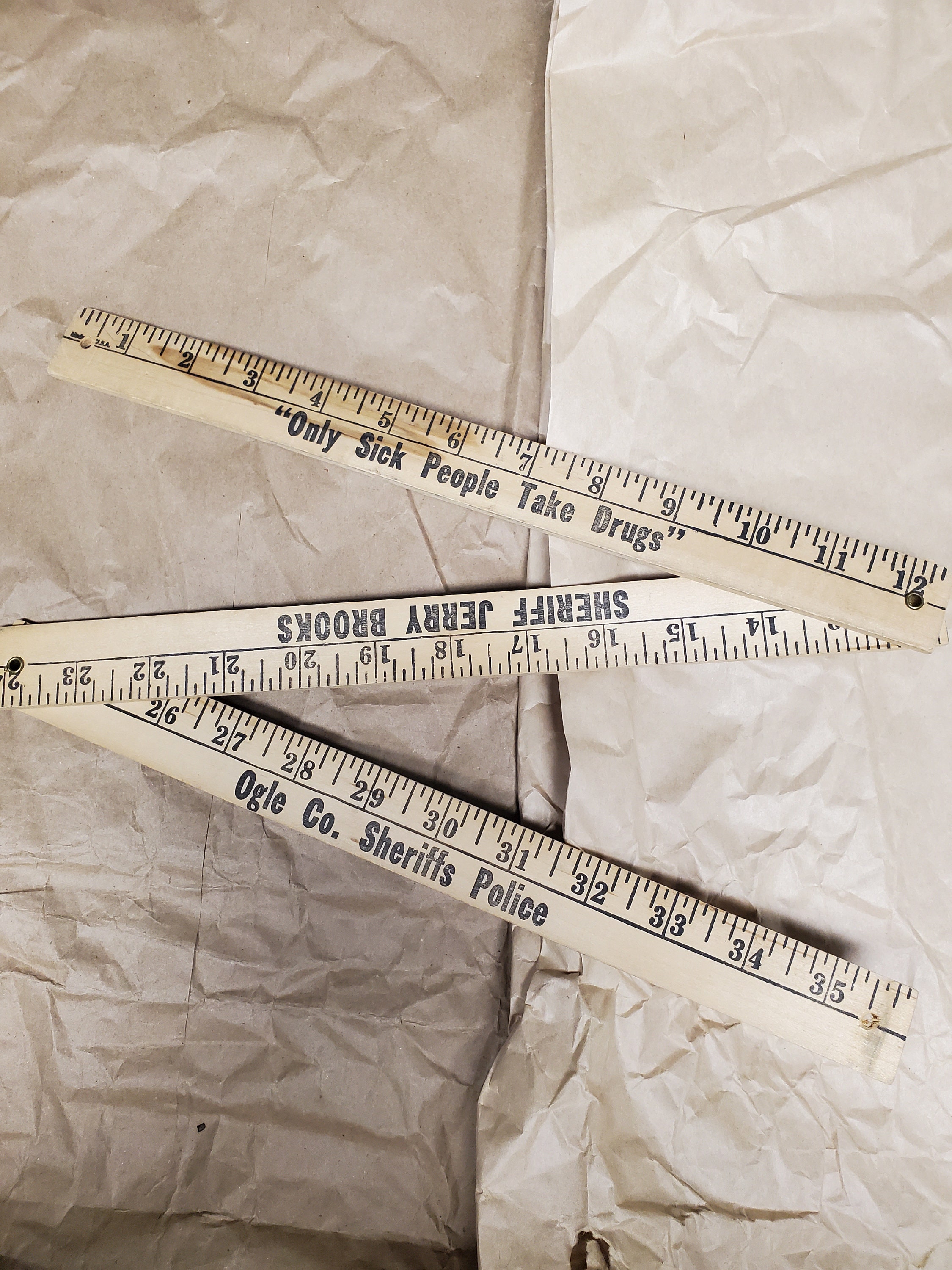 Vintage Anti-drug Use Foldable Yardstick - Etsy