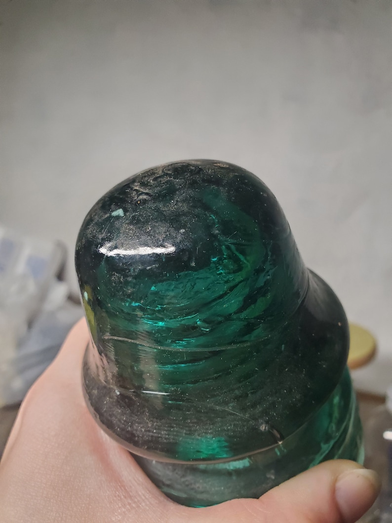 Antique Brookfield, New York Aqua Glass Insulator - Etsy