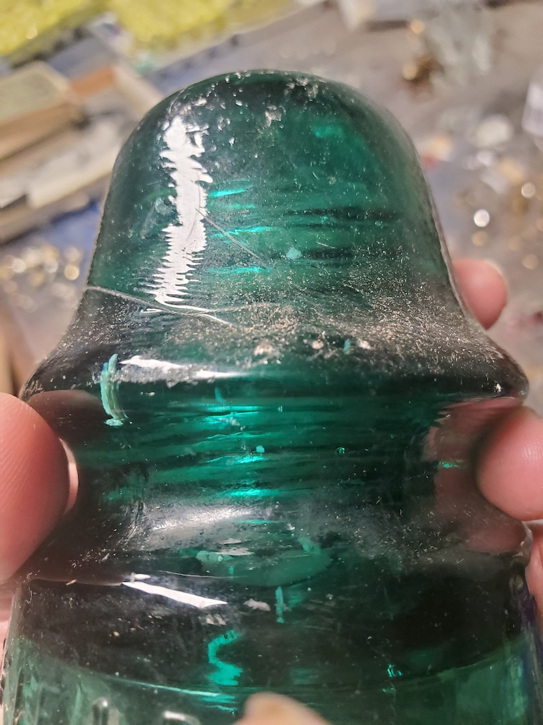 Antique Brookfield, New York Aqua Glass Insulator - Etsy