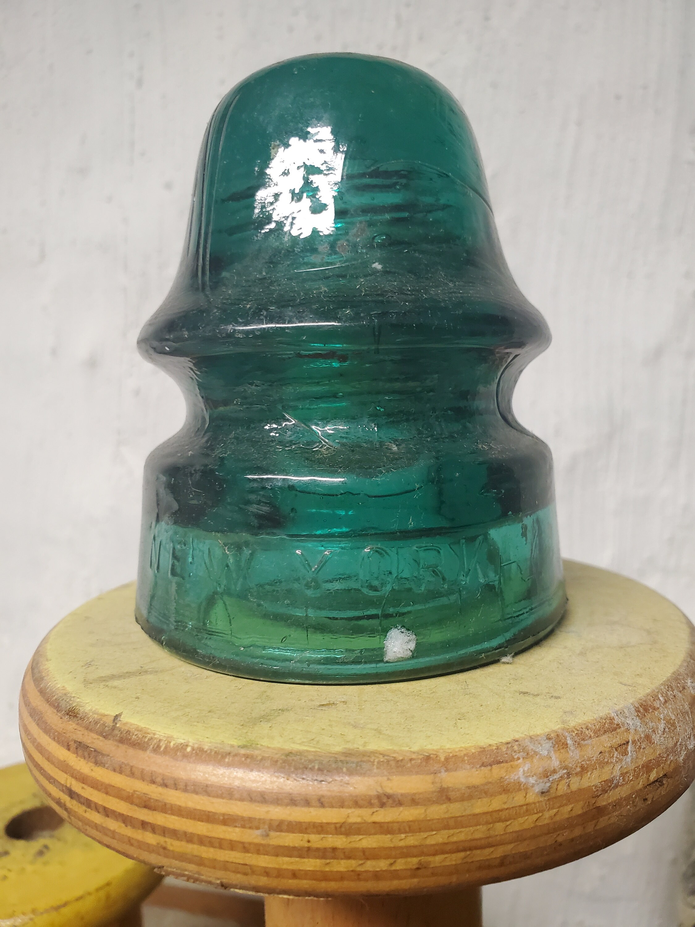 Antique Brookfield, New York Aqua Glass Insulator - Etsy