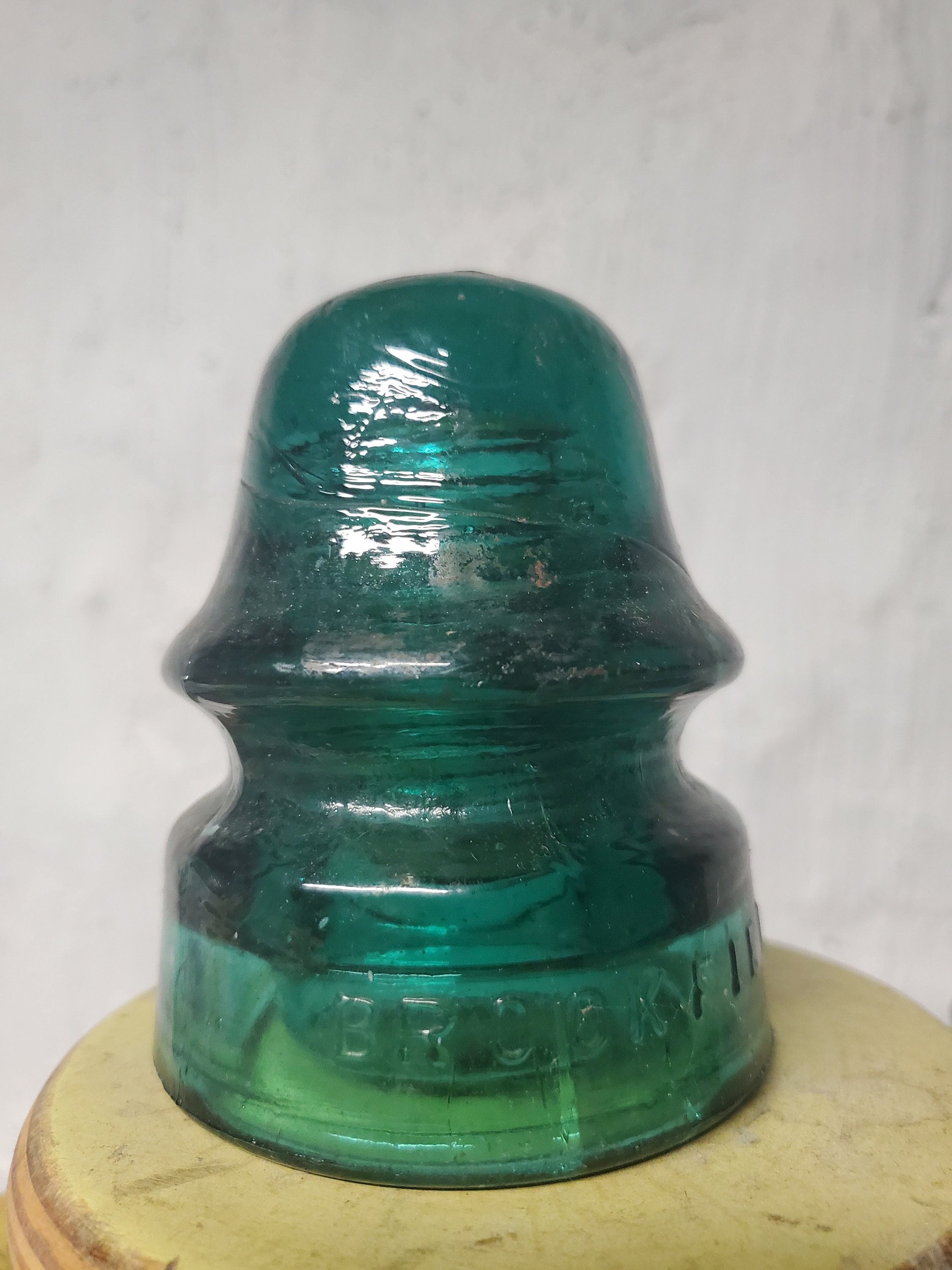 Antique Brookfield, New York Aqua Glass Insulator - Etsy