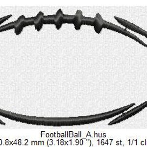 Football Outline- American Football Split Design for Your Name -machine ...