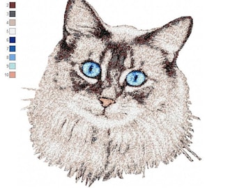 Mini Cat Head Machine Embroidery Design-instant DOWNLOAD-3 Sizes - Etsy